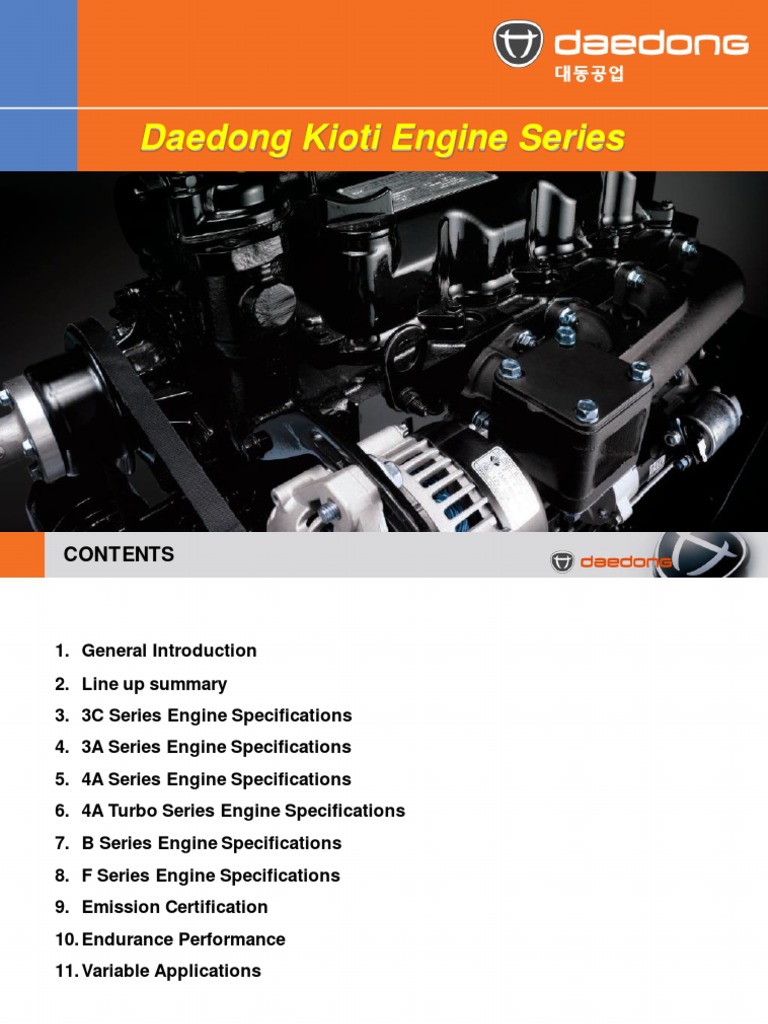Kioti Engine Specs 2015 Daedong-Kioti-Data3 | PDF | Horsepower ...
