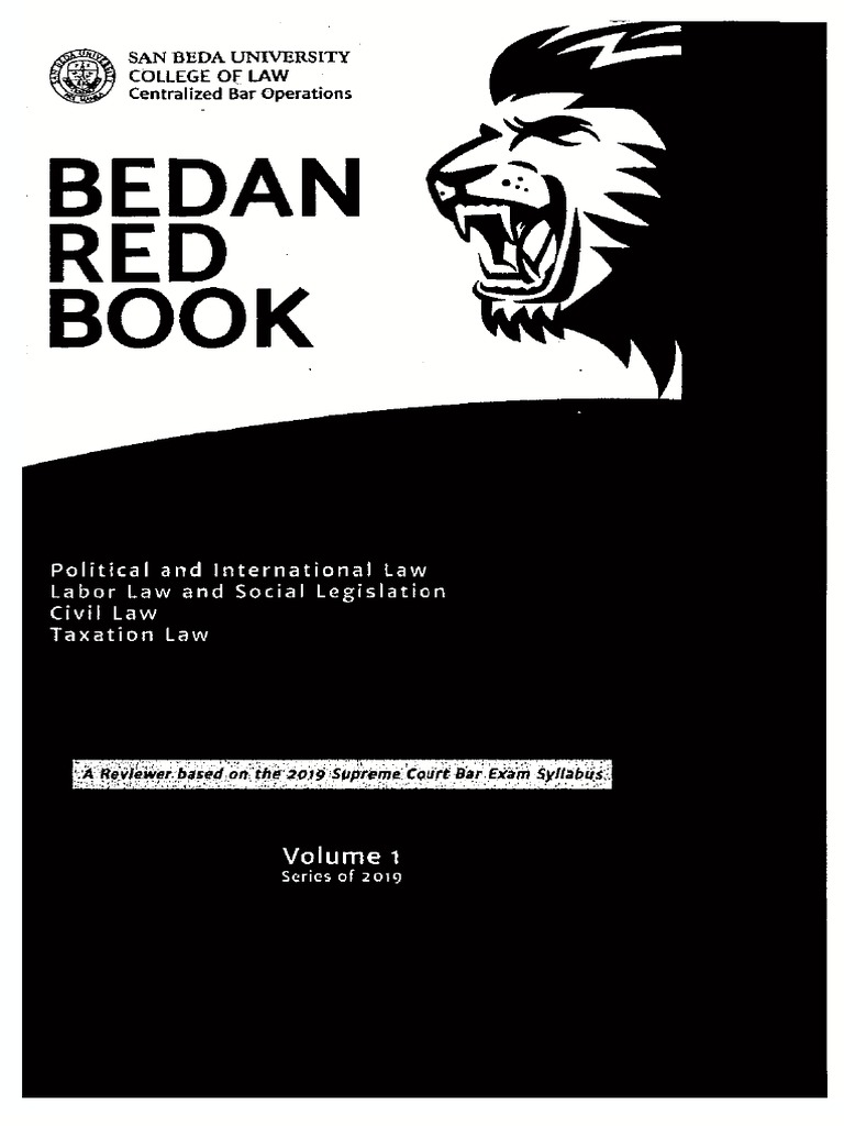 Civil Law Red Book 2019 - Vol. 1 | PDF