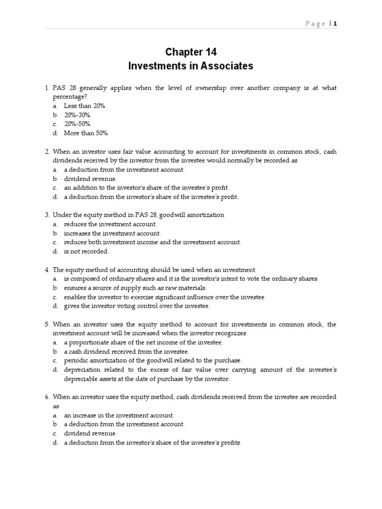 Accounting for Investments in Associates: Understanding the Equity ...