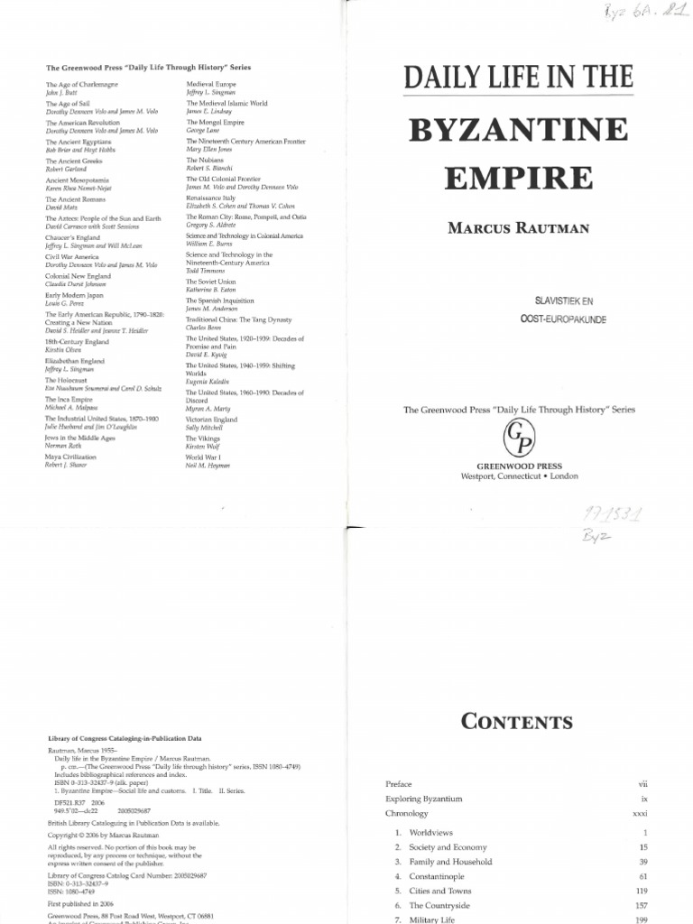 Daily Life in The Byzantine Empire | PDF