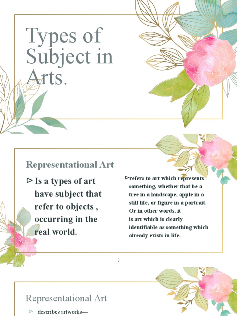 Types of Subject | PDF | Abstract Art | Representation (Arts)