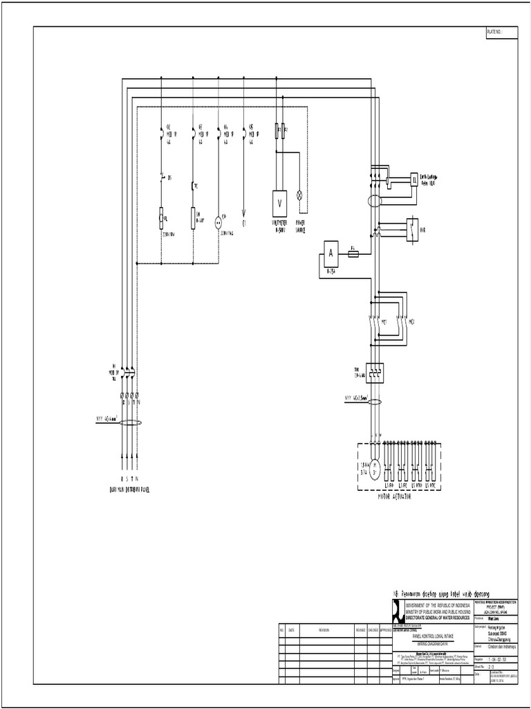 PANEL KONTROL LOKAL INTAKE - WIRING DIAGRAM DAYA