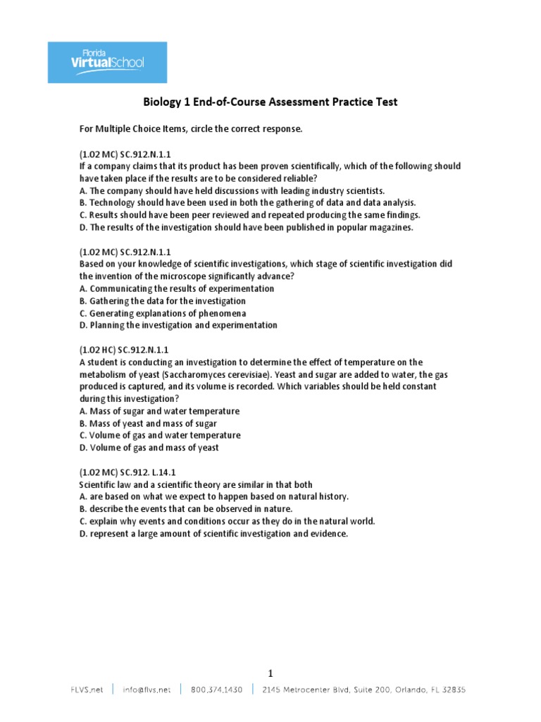 Biology Practice Test | PDF | Meiosis | Ploidy