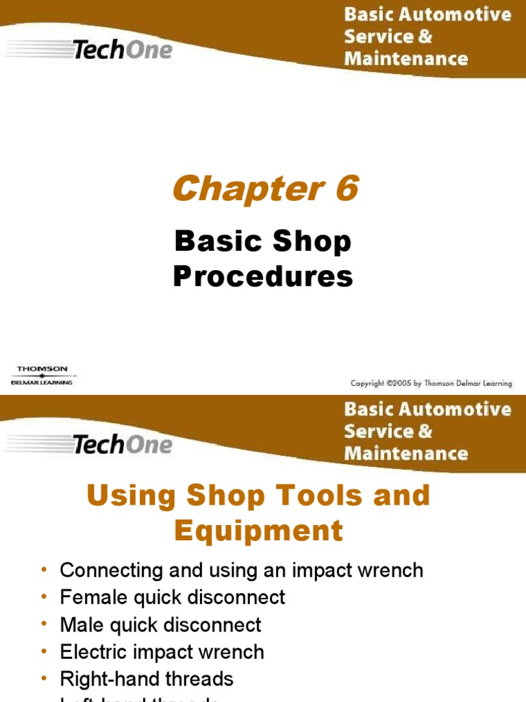Chapter 06 Basic Shop Procedure | PDF | Screw | Nut (Hardware)
