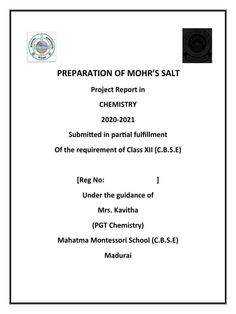 Preparation of Mohr Salt | PDF | Salt (Chemistry) | Ammonium