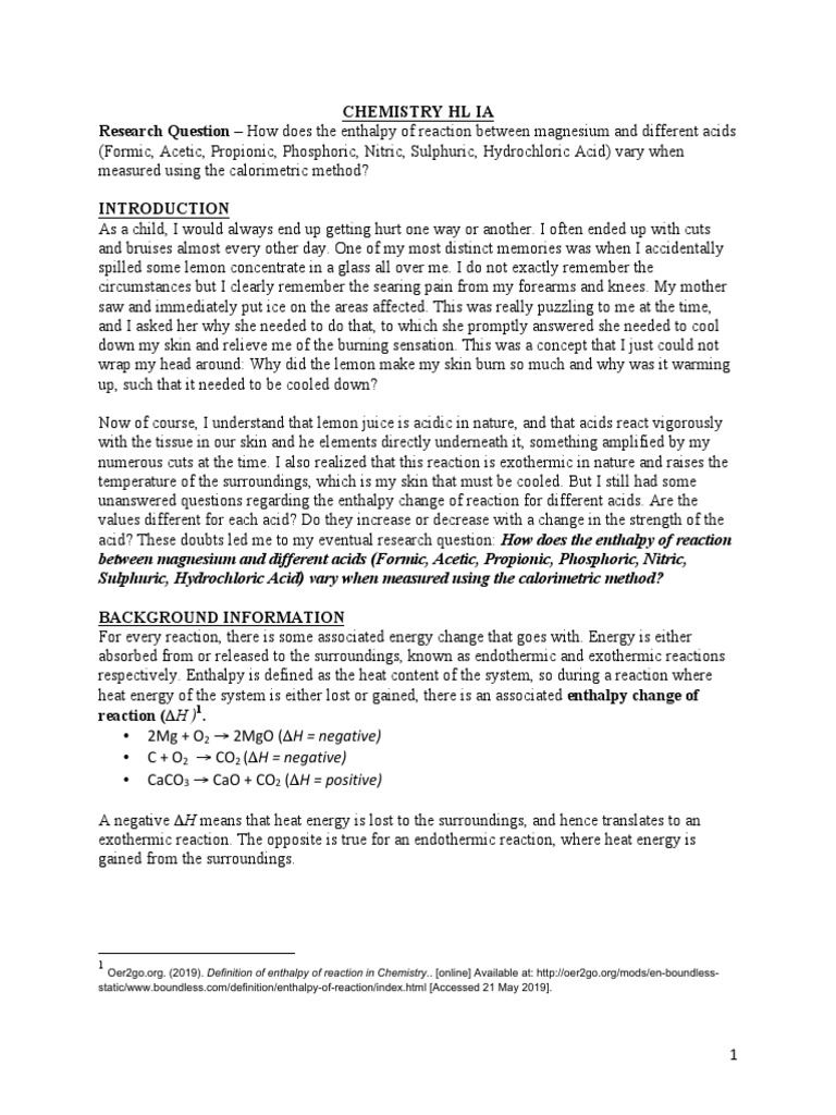 Chem IA | PDF | Acid Dissociation Constant | Acid