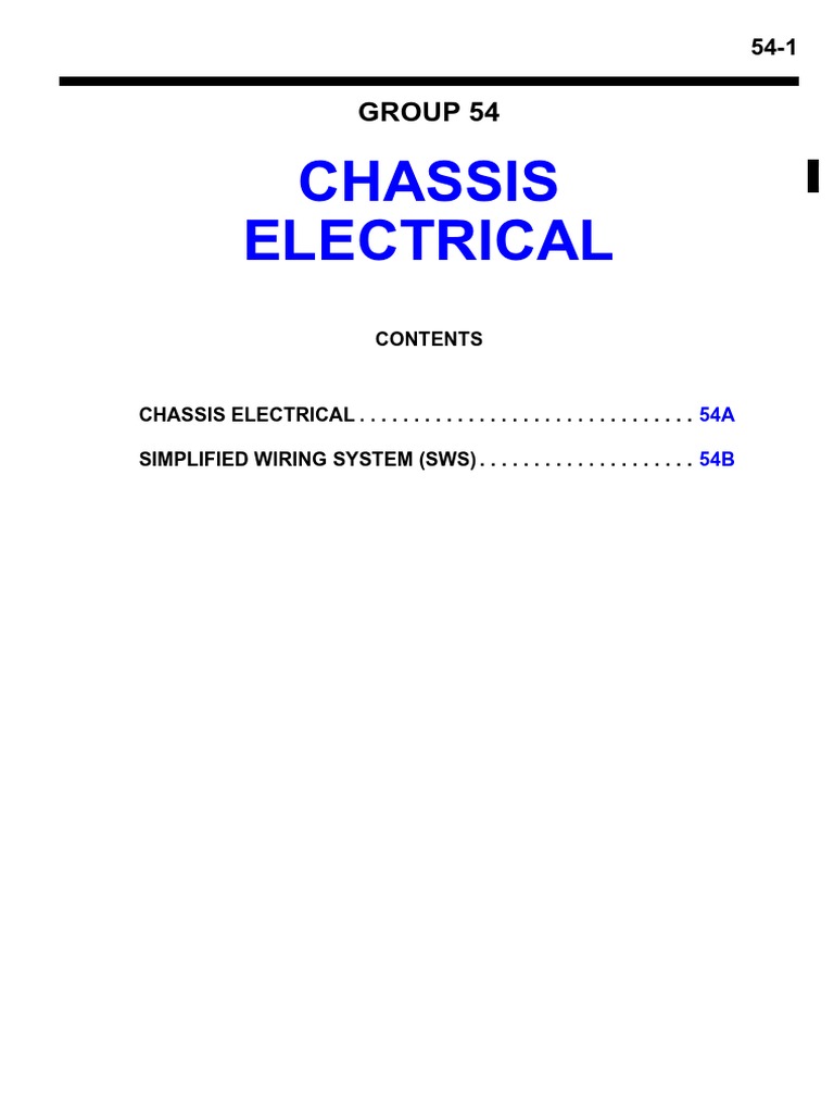 Chassis Electrical: Group 54 | PDF | Electrical Components | Electricity