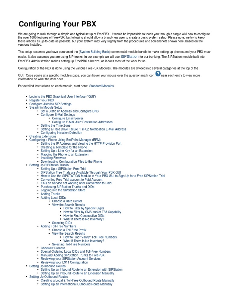 Sangoma FreePBX Setup and PBX Configuration Step by Step 1 | PDF | Domain Name System | Superuser