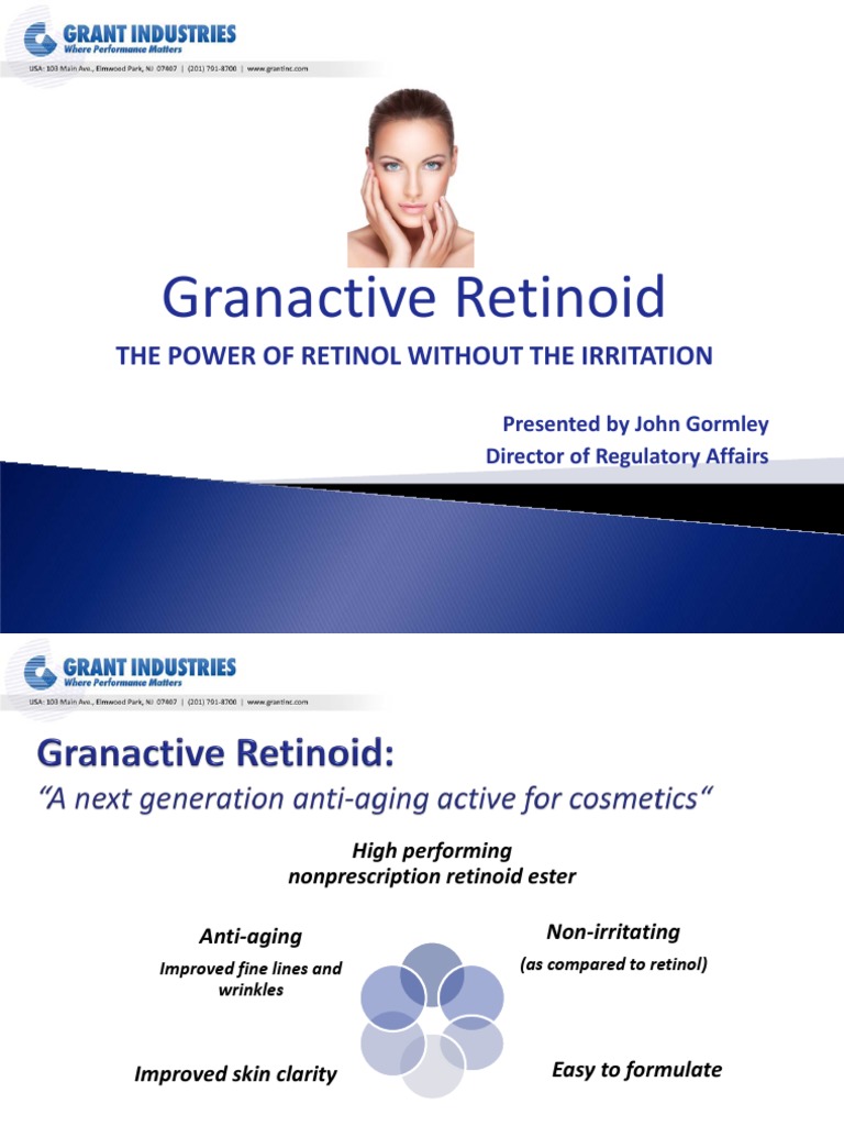 Granactive Retinoid (Grant Industries) | PDF | In Vitro | Cosmetics