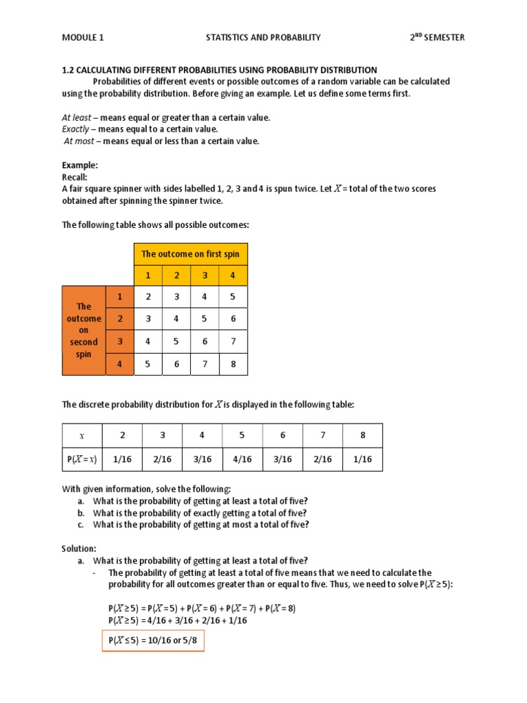 Statistics and Probability Module 1 Lesson 1.2 Part 1 | PDF | Mean ...