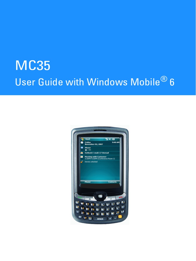 mc35 User Guide With Windows Mobile 6 en Us | PDF | Windows Xp ...