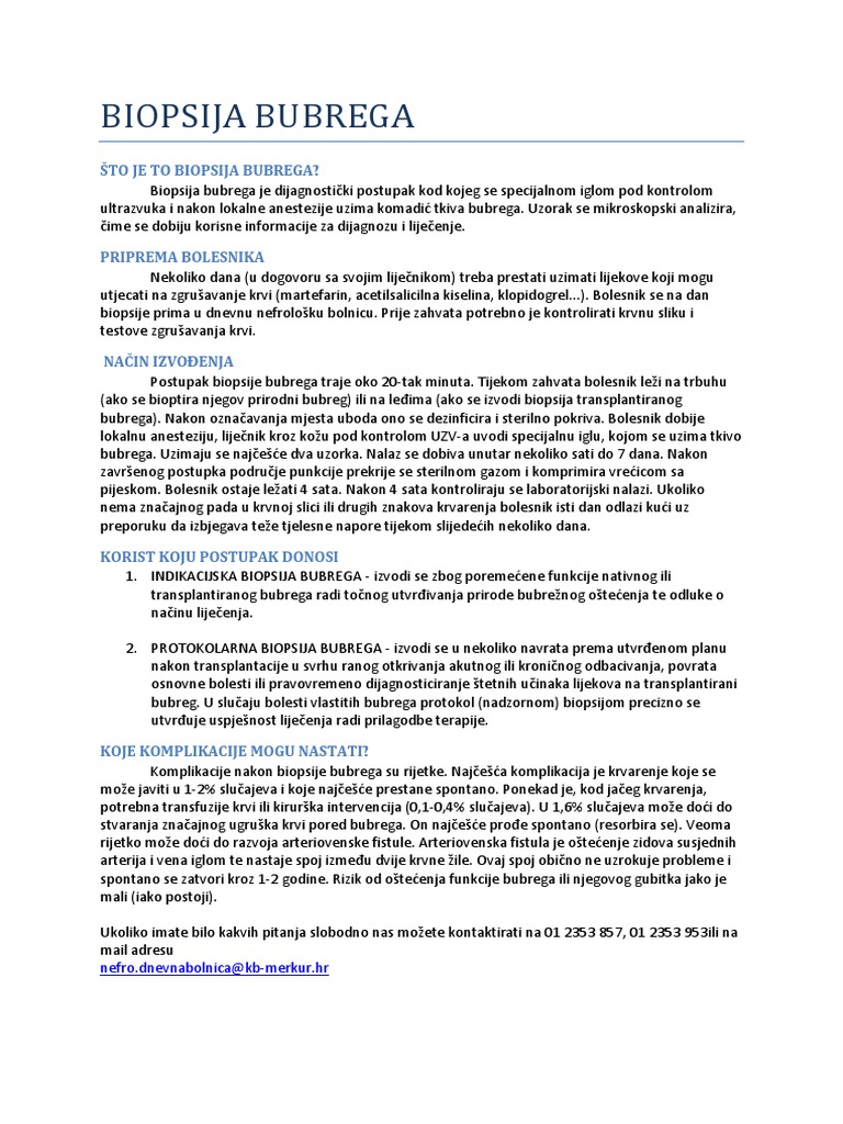 Biopsija Bubrega | PDF