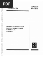 COVENIN 2237-1989 Ropa, Equipos y Dispositivos de Proteccion Personal (EPP) | PDF