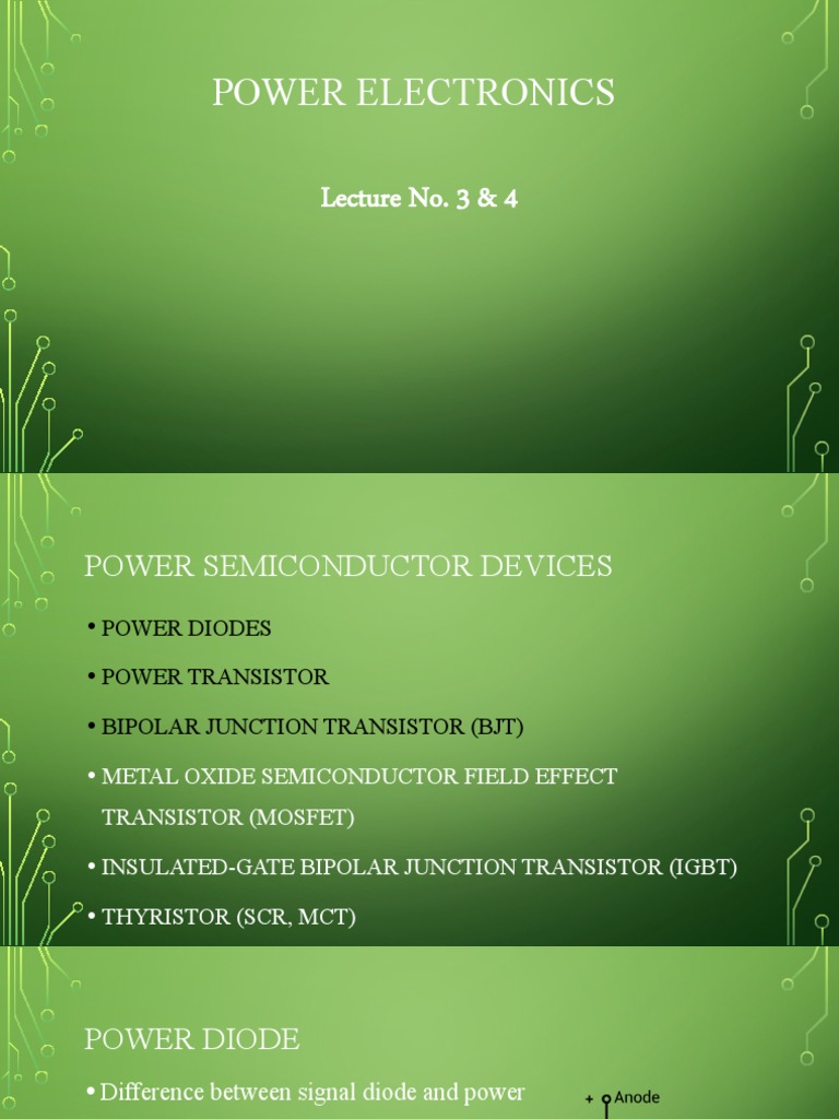 Power Electronics Lec. | PDF | Bipolar Junction Transistor | Transistor