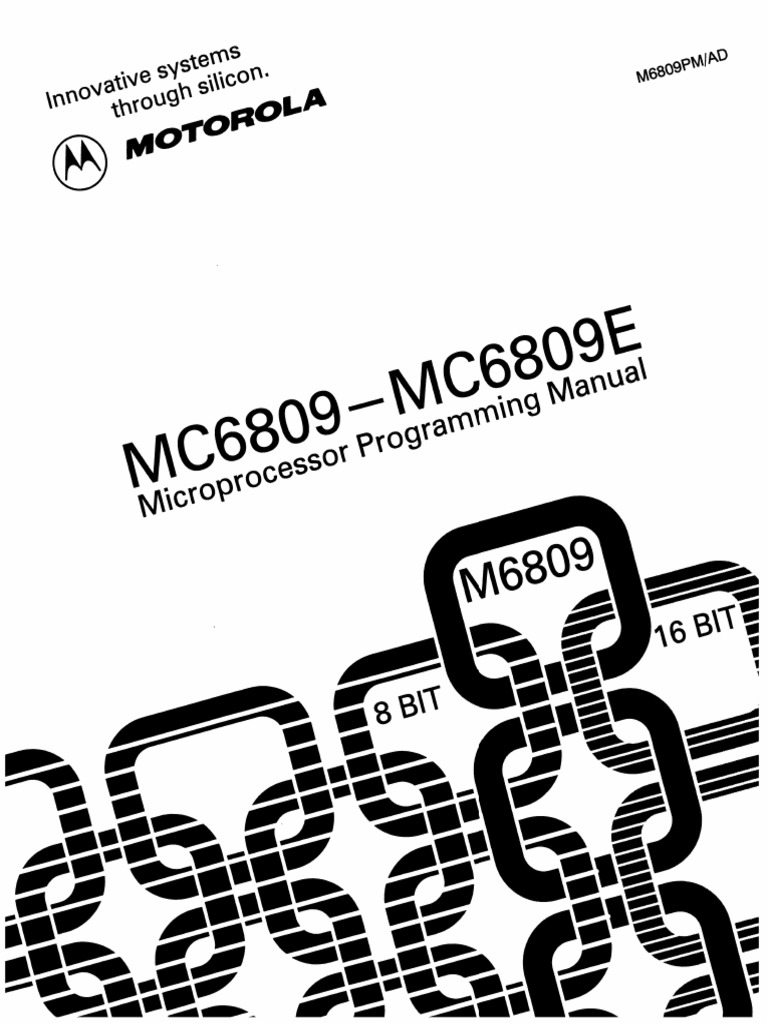 MC6809-MC6809E 8-Bit Microprocessor Programming Manual (Motorola Inc ...