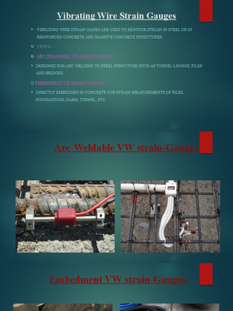 Vibrating Wire Strain Gauges | Download Free PDF | Wire | Concrete