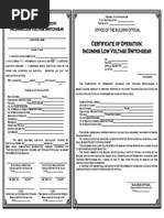 Certificate of Operation Elevator - Dumbwaiter | PDF | Elevator | Justice