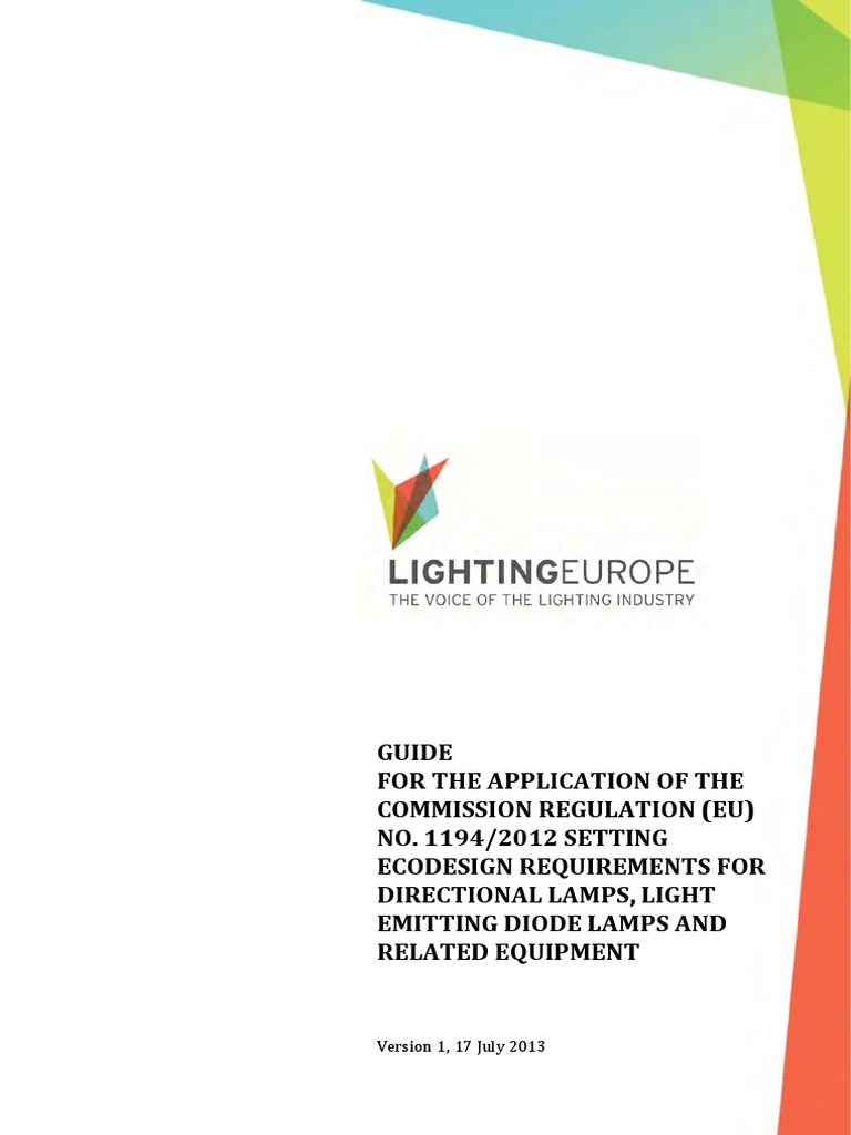 LightingEurope Guide - Regulation | PDF | Lighting | Fluorescent Lamp