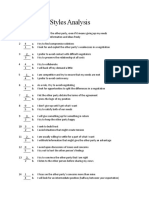 Negotiating Style Self Assessment Form With Interpretation | PDF ...