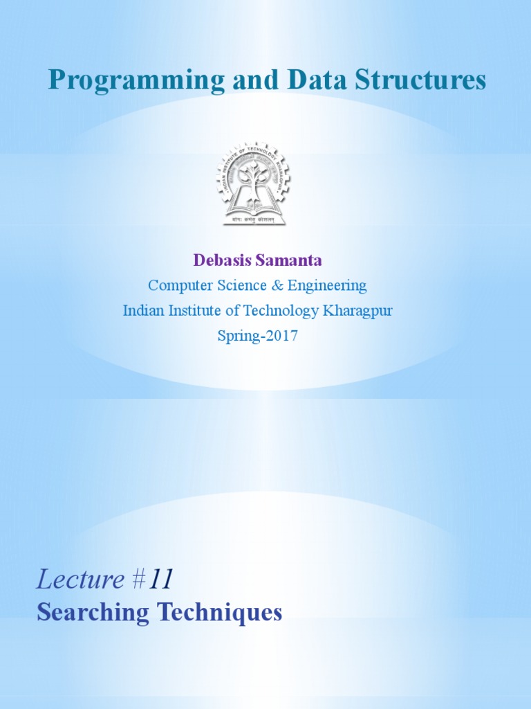 Module4 Searching Techniques | Download Free PDF | Array Data Structure ...