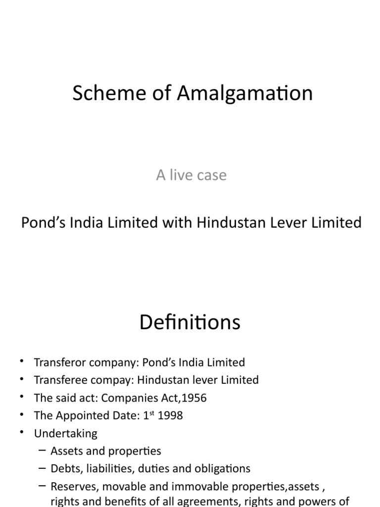 Scheme of Amalgamation: A Live Case | PDF | Dividend | Equity (Finance)