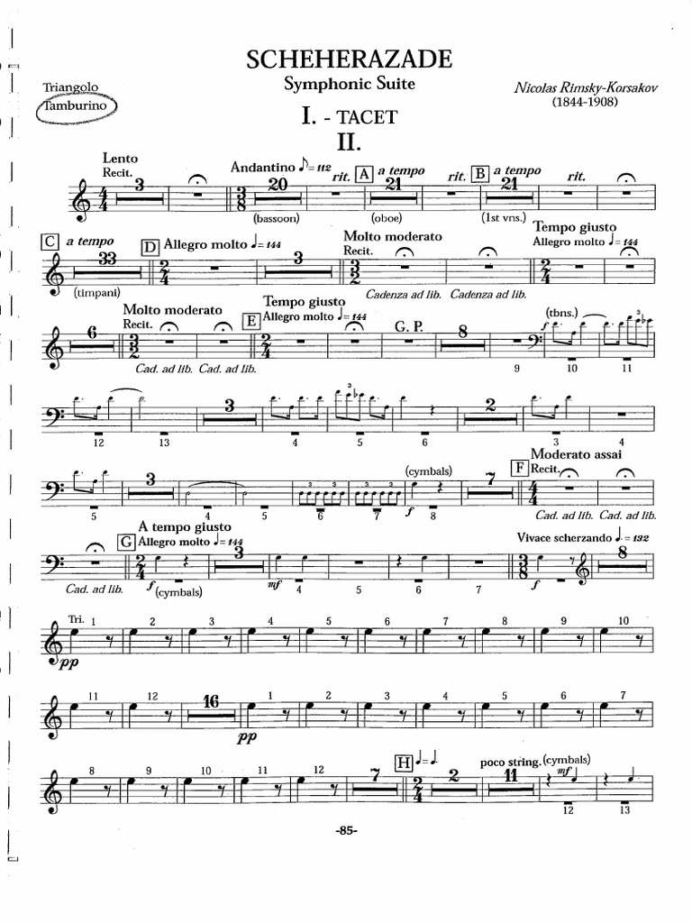 Rimsky-Korsakov - Scheherazade | PDF Rimsky-Korsakov - Scheherazade | PDF