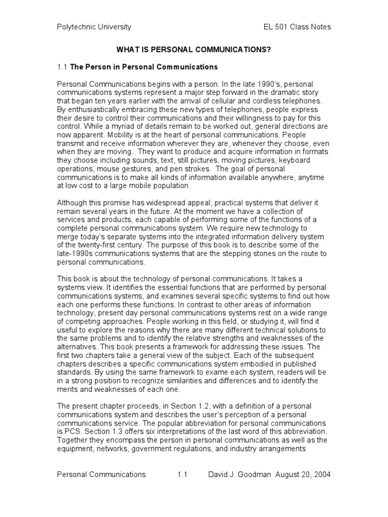 What Is Personal Communications? | PDF | Cellular Network | Telephone