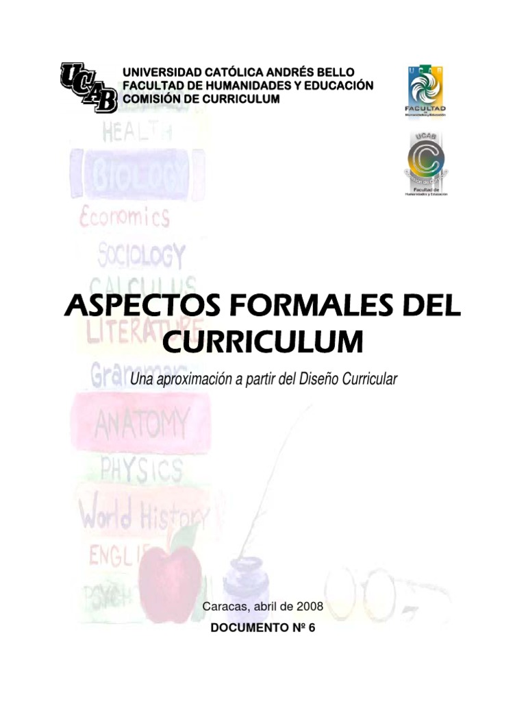 UCAB - Aspectos Formales Del Curriculum - 2008 | PDF | Plan de estudios ...