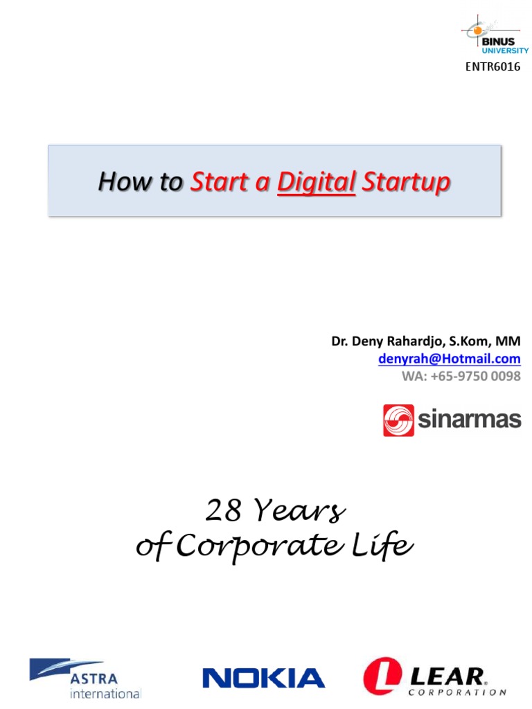 Starting Your Digital Startup Guide | PDF | Startup Company | Small ...