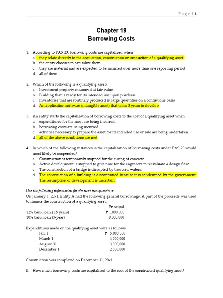 IAS 23 Borrowing Costs Overview | PDF | Cost | Interest