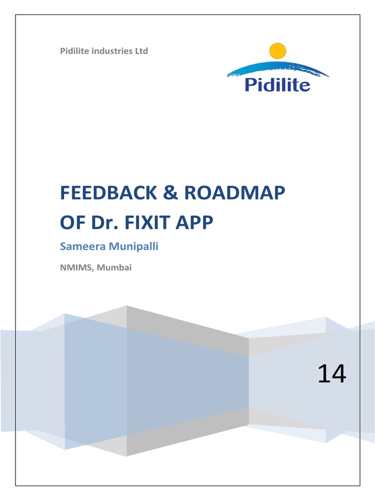 Pidilite DR Fixit App | PDF | Mobile App | Facebook