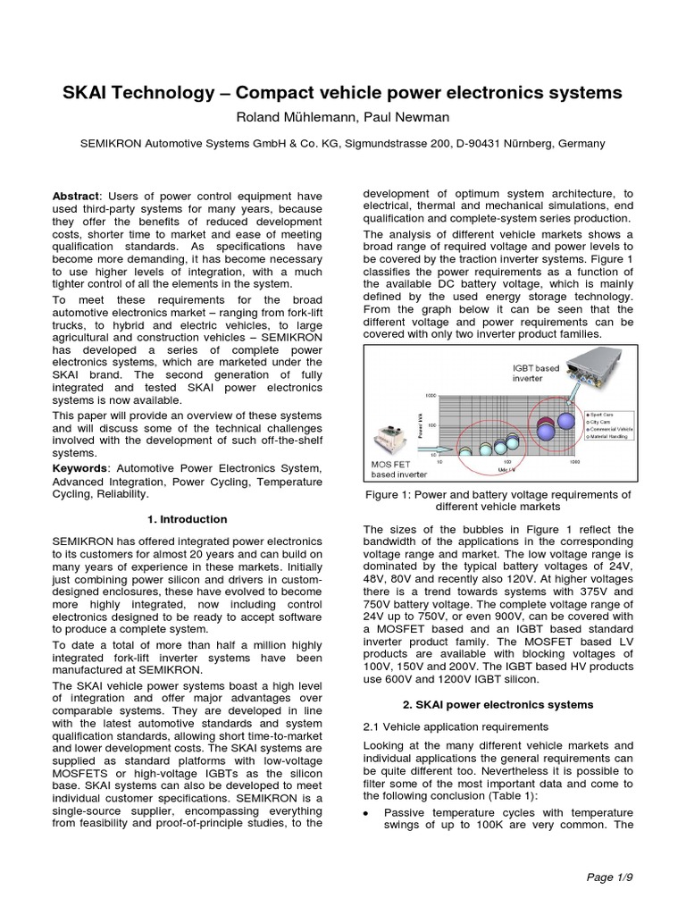 SKAI Technology - Compact Vehicle Power Electronics Systems: Roland Mühlemann, Paul Newman | PDF ...