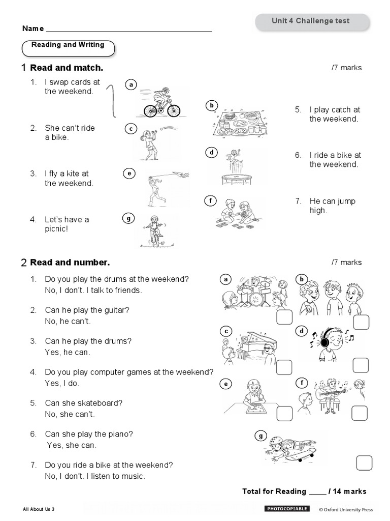 Unit 4 Challenge Test Overview | PDF | Entertainment (General)
