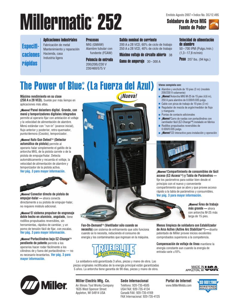 Ficha Tecnica Equipos de Soldadura Mig | PDF | Soldadura | Construcción