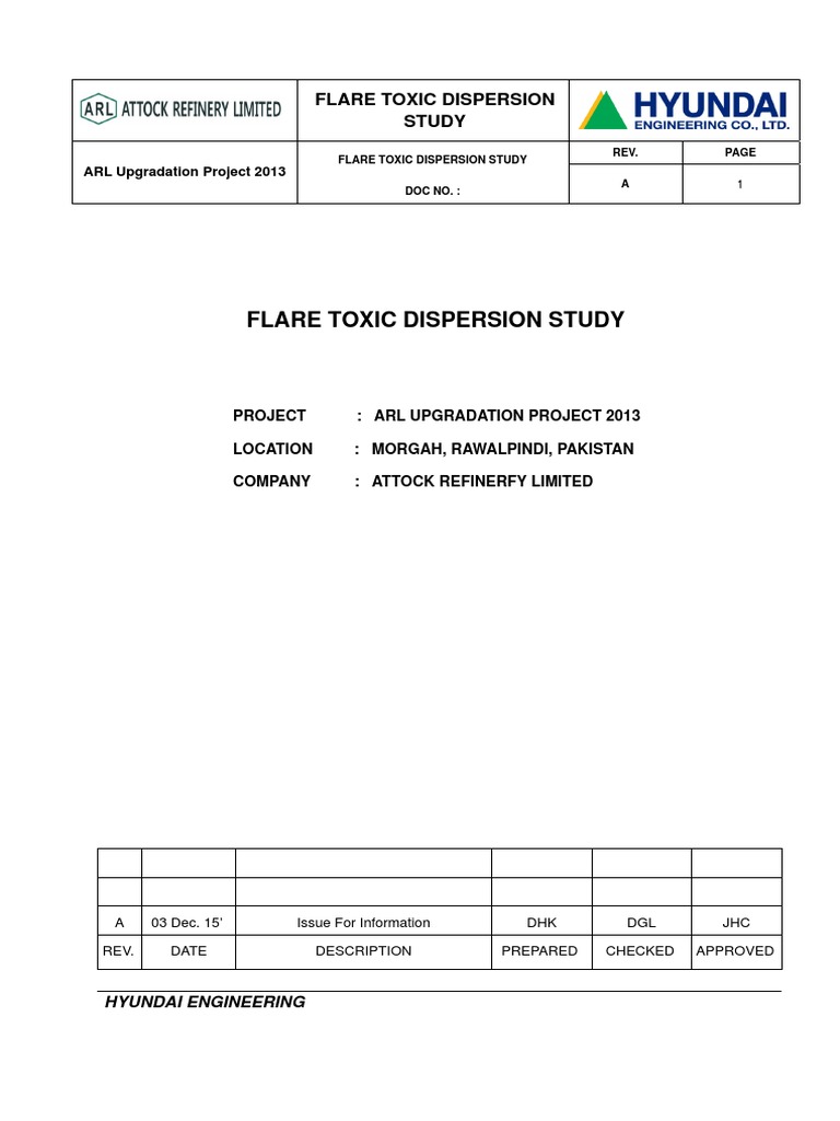 Flare Toxic Dispersion Study (Rev. A) | PDF | Chemistry | Nature