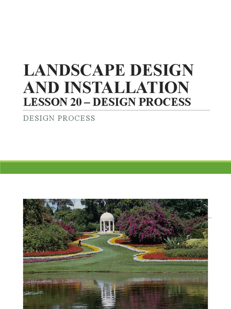 Landscape Design Process Guide | PDF | Gardens | Environmental Design