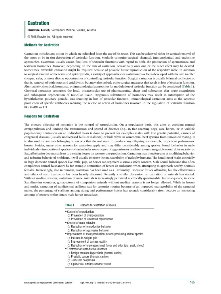 TESTIS PHYSIOLOGY Castration Aurich 2018 | PDF | Testicle | Prostate Cancer