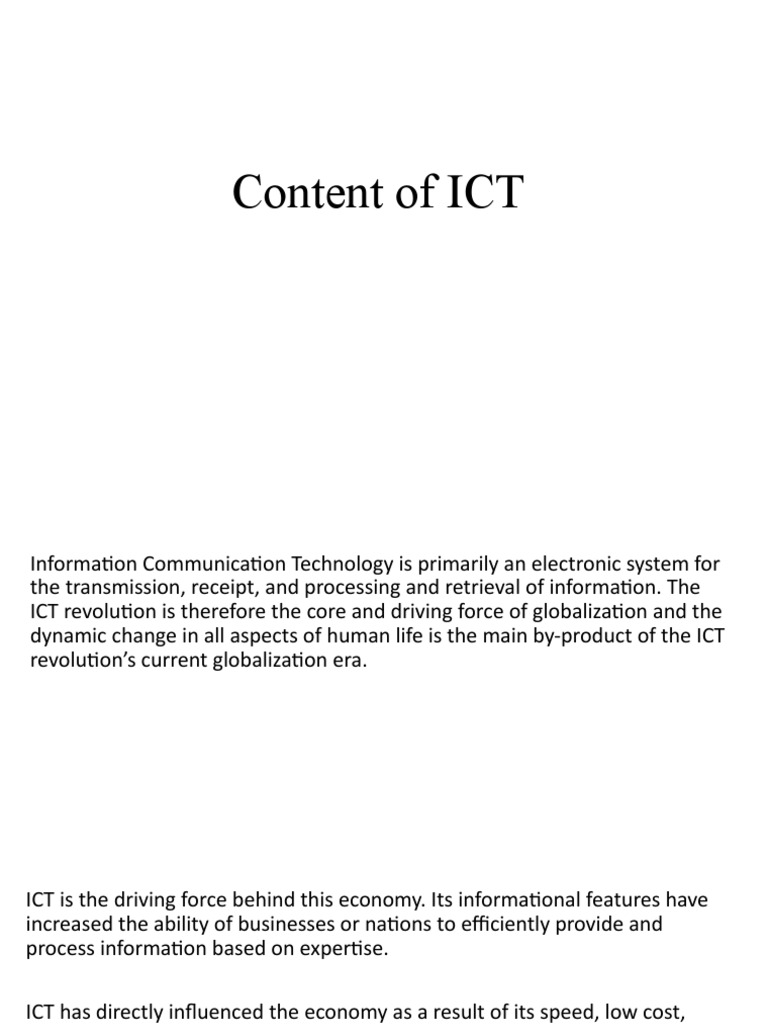 ICT Revolution and Its Impact | PDF