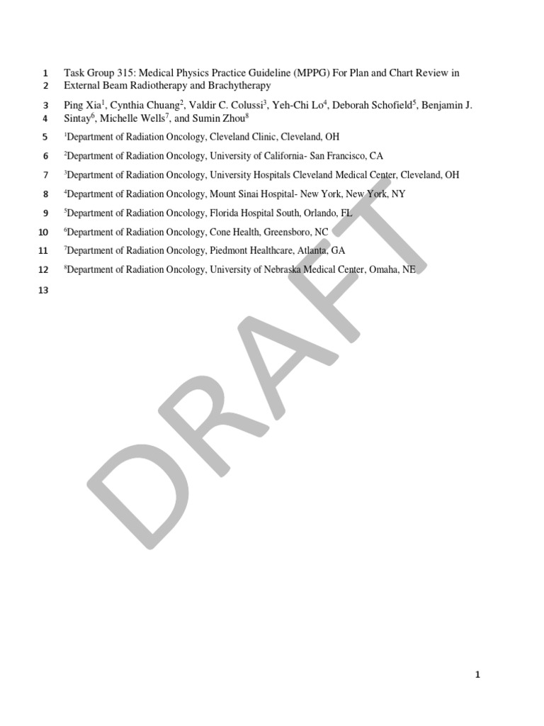 Plan Chart Checks Draft | PDF | Radiation Therapy | Radiography