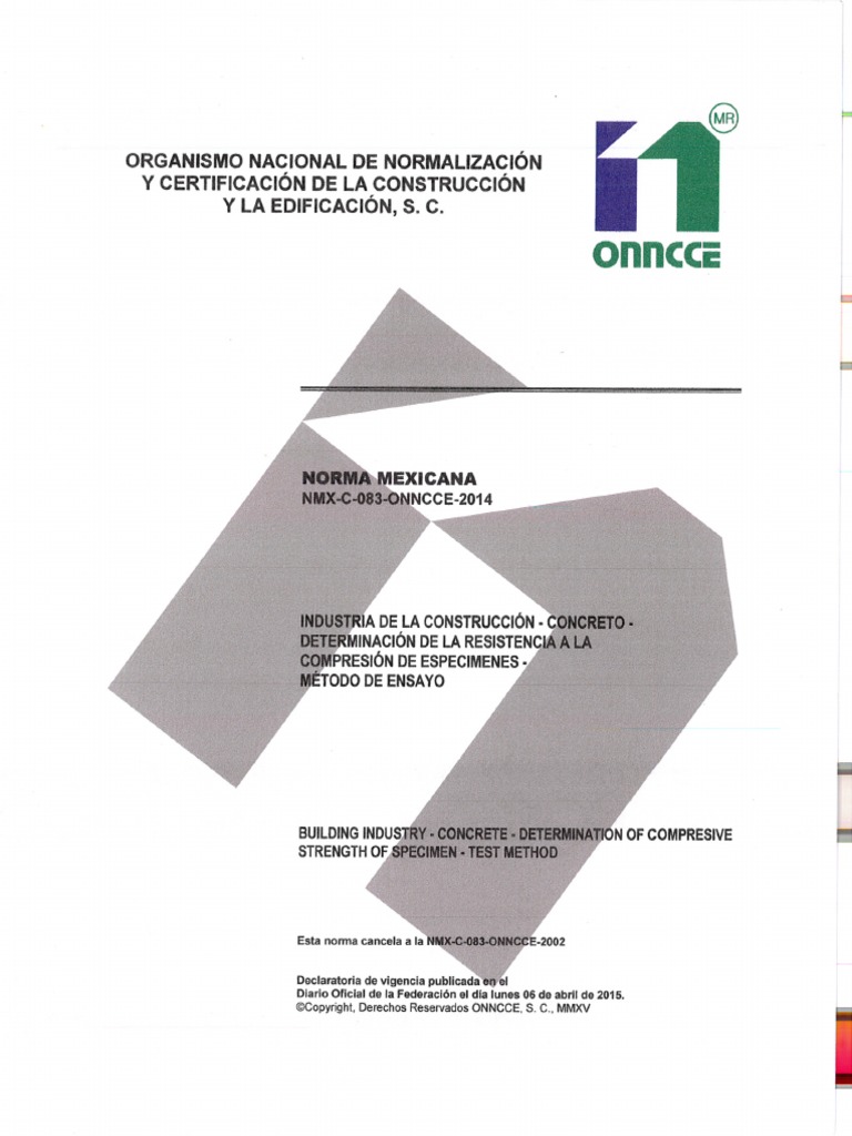 NMX C 083 Onncce 2014 | PDF