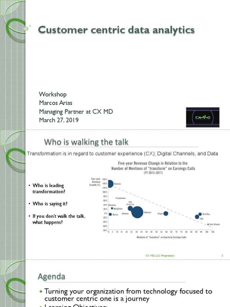 Customer Centric Data Analytics Workshop | PDF | Analytics | Customer ...