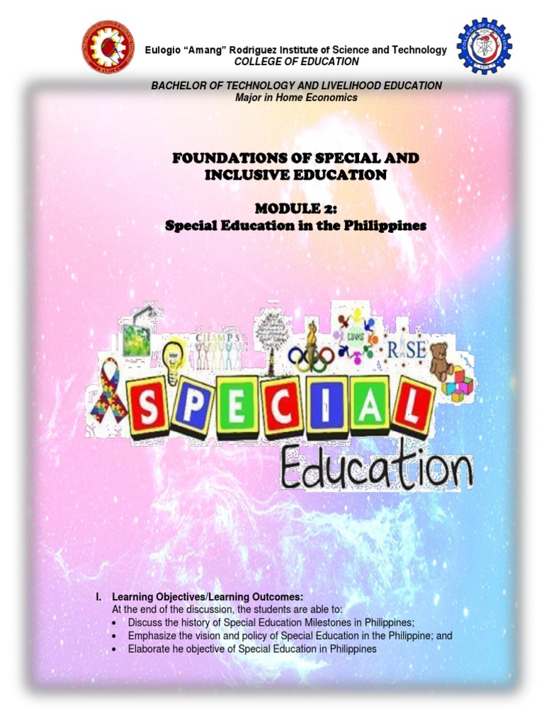 MODULE 2 Foundation of SPED and INCLUSIVE ED | PDF | Special Education ...