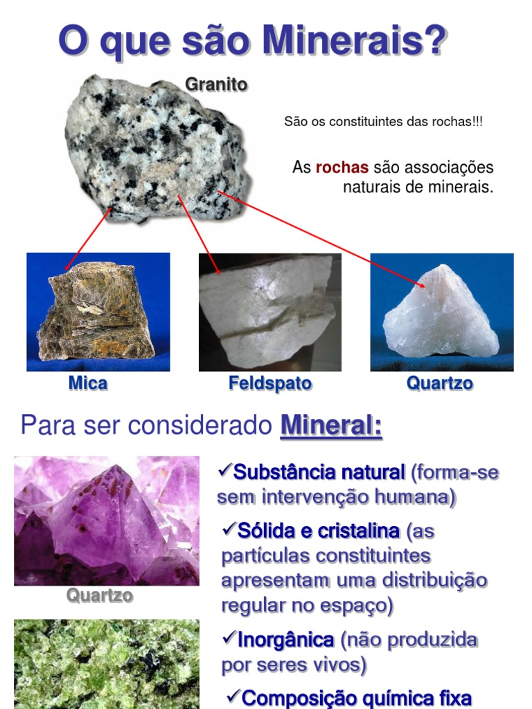 2 O Que São Minerais Pdf Quartzo Minerais