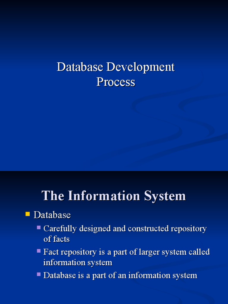 Database Development Process Pdf Data Model Databases