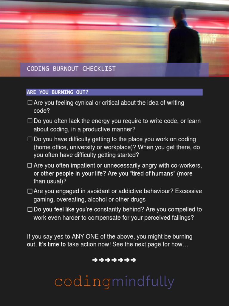 Coding Burnout Checklist: Are You Burning Out? | PDF