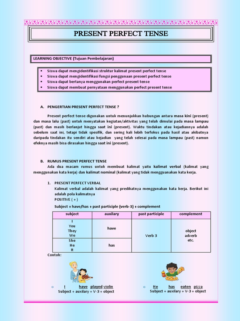 Materi PRESENT PERFECT TENSE | PDF