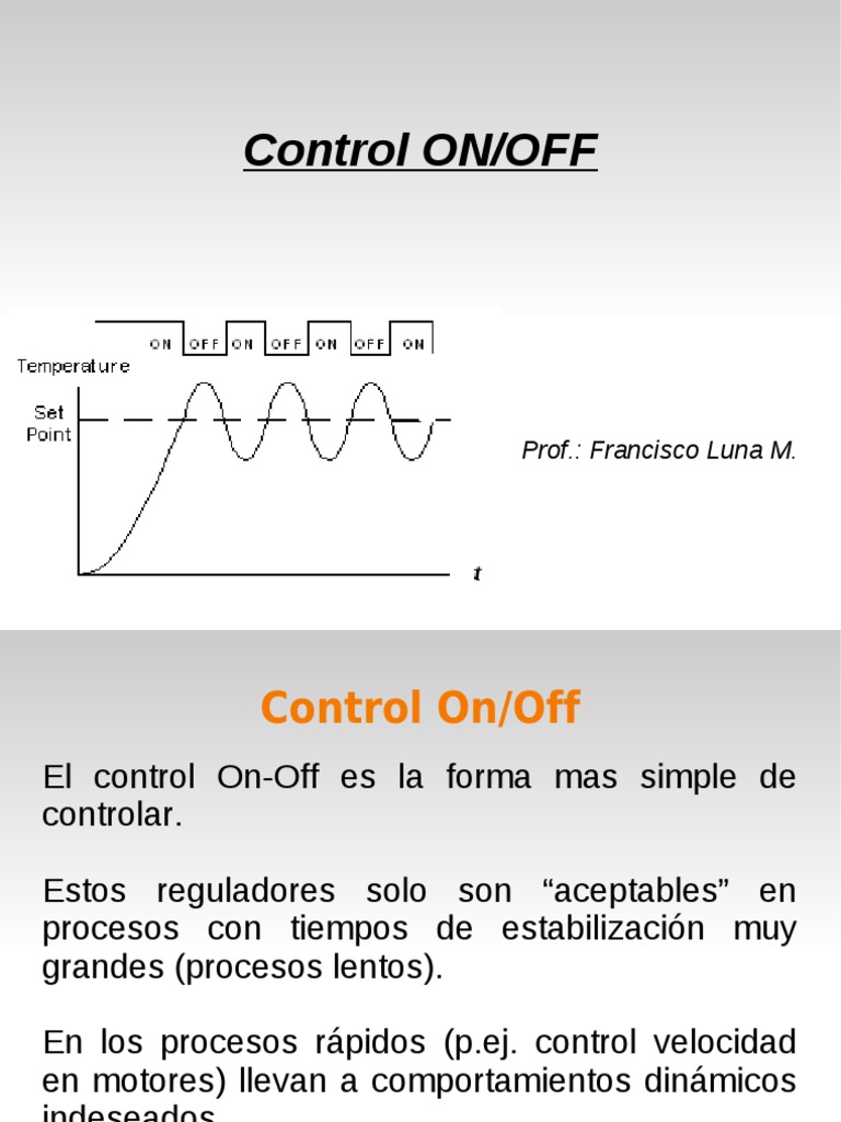 Control On/Off: Fundamentos y Limitaciones | PDF