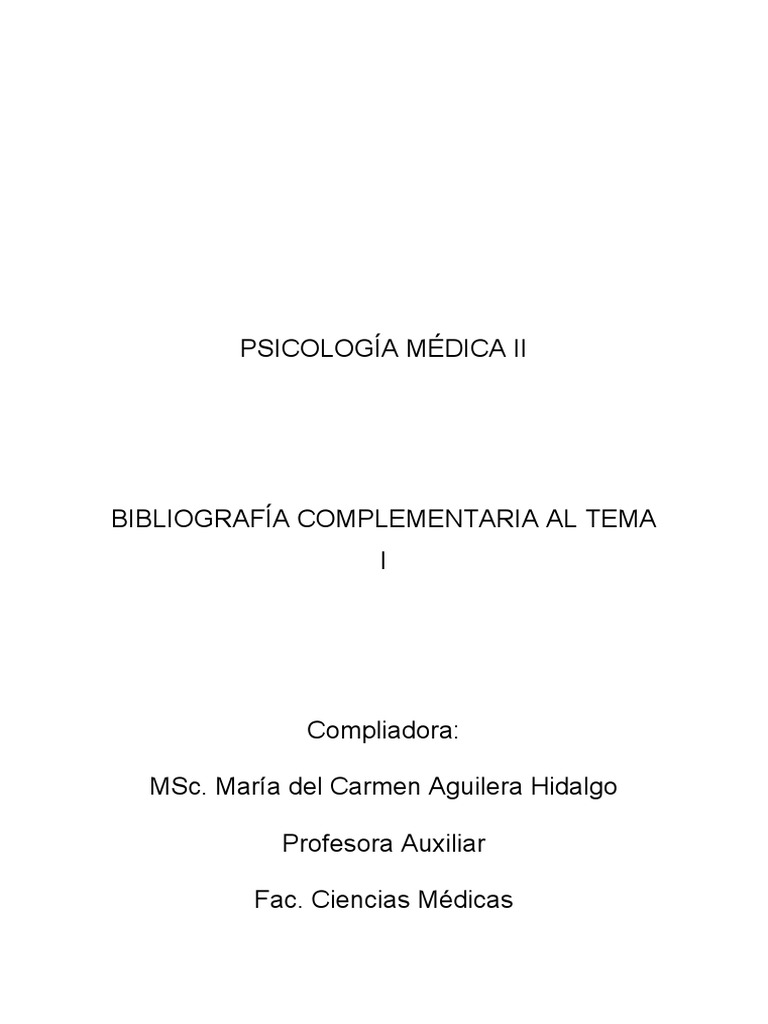 Folleto Complementario Tema 1 | PDF | Diagnostico medico | Historial médico