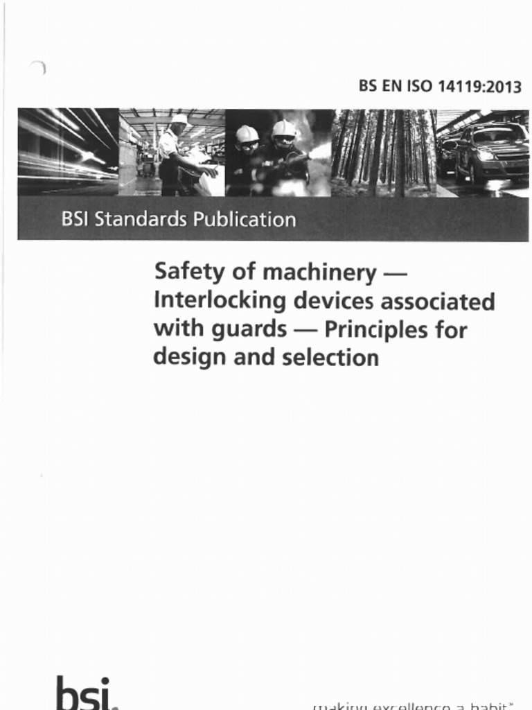 ISO 14119 2013 Safety of Machinery - Interlocking Devices Associat | PDF