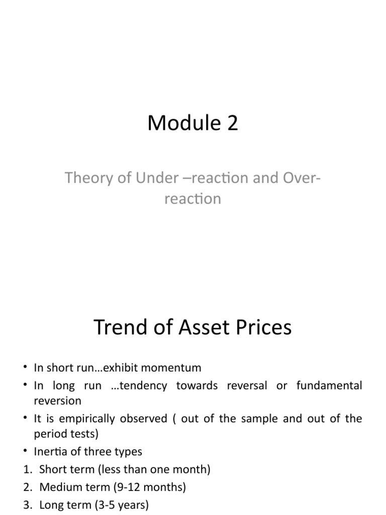 Module 2 - Thoery of Under-Reaction and Overreaction | PDF | Bias ...